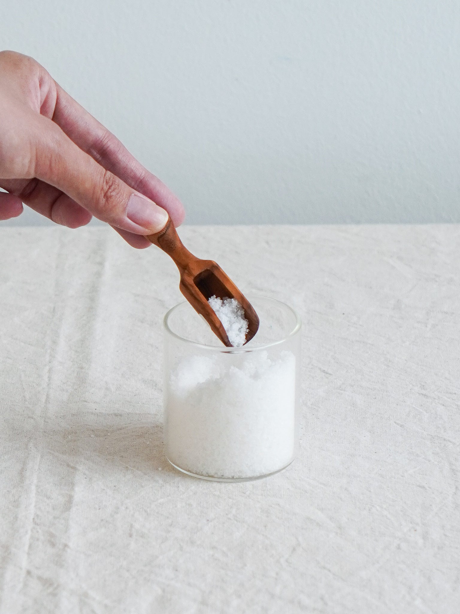 Redecker Olivewood Salt Scoop - Collection by Plain Vanilla