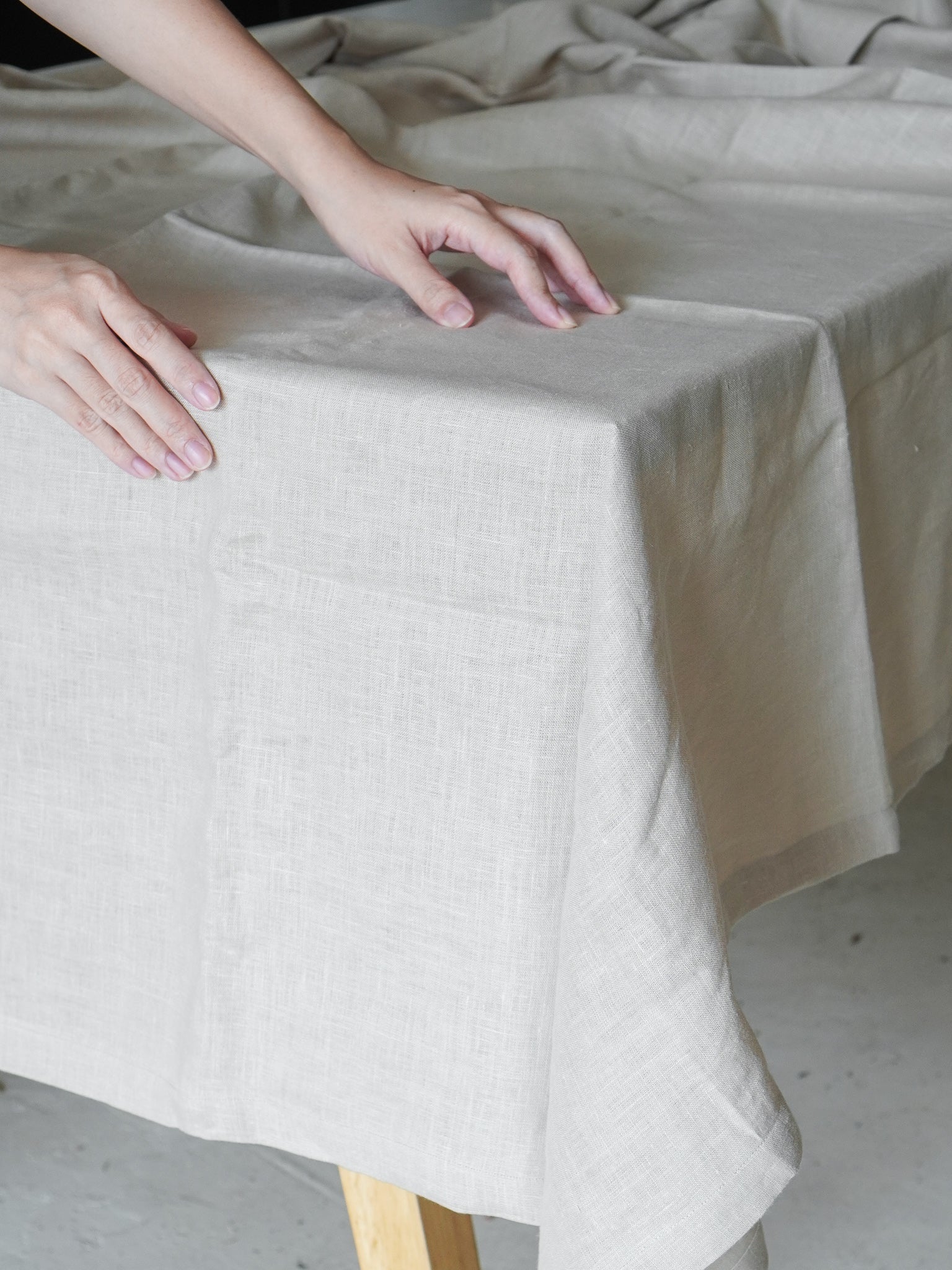 100% Linen Tablecloth - Sand – Collection by Plain Vanilla